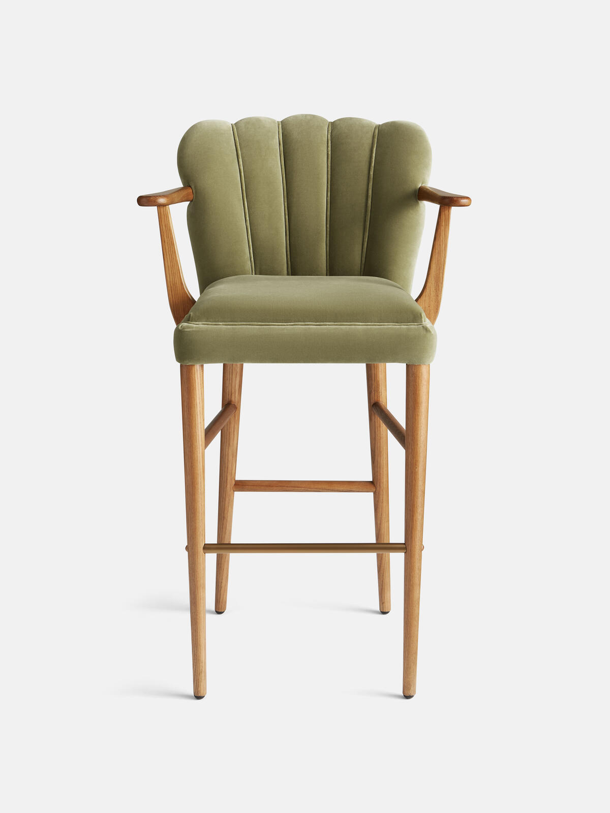 Mae Barstool, Velvet, Lichen - Soho Home