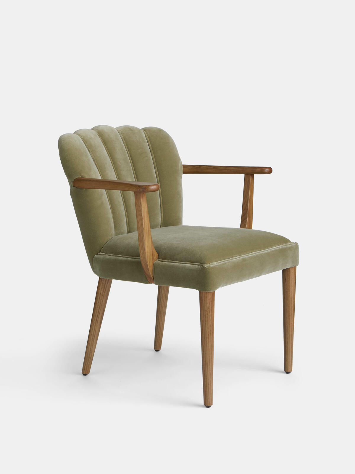 Mae Dining Chair, Velvet, Lichen - Soho Home