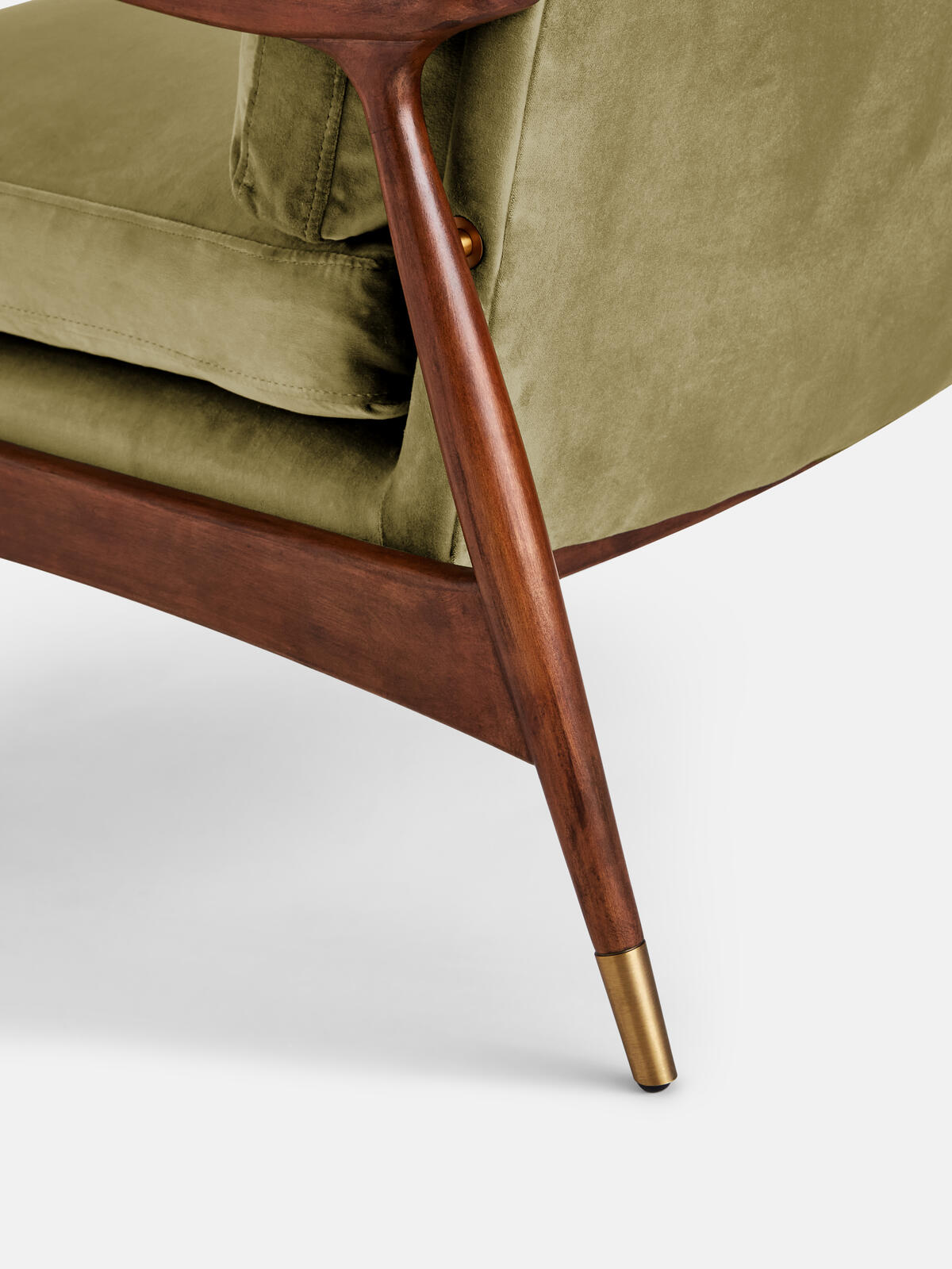 Theodore Armchair, Velvet, Lichen - Soho Home