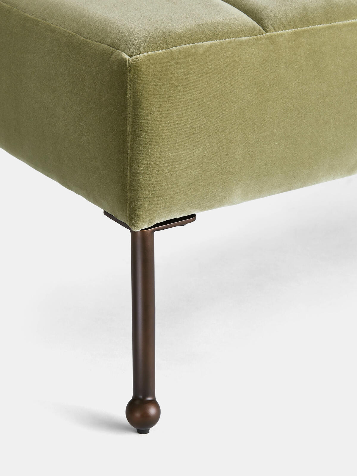 Poppy Bench, Velvet, Lichen, US - Soho Home