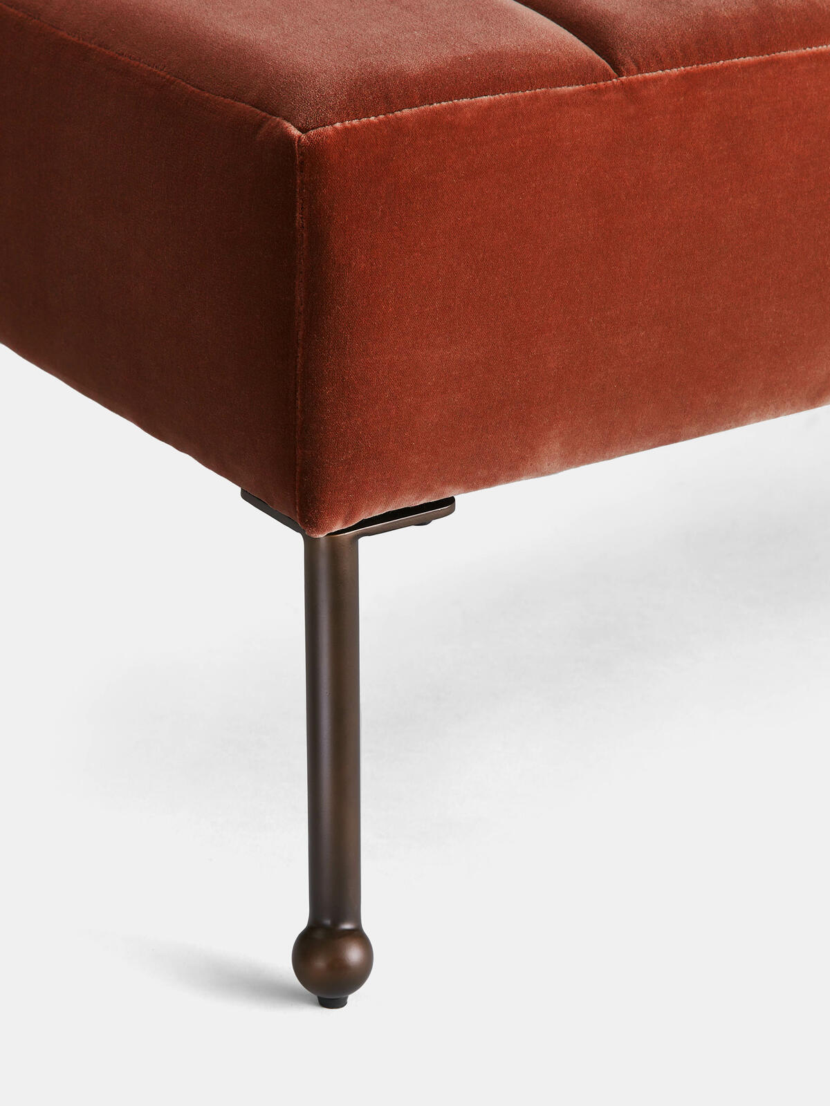 Poppy Bench, Velvet, Rust - Soho Home