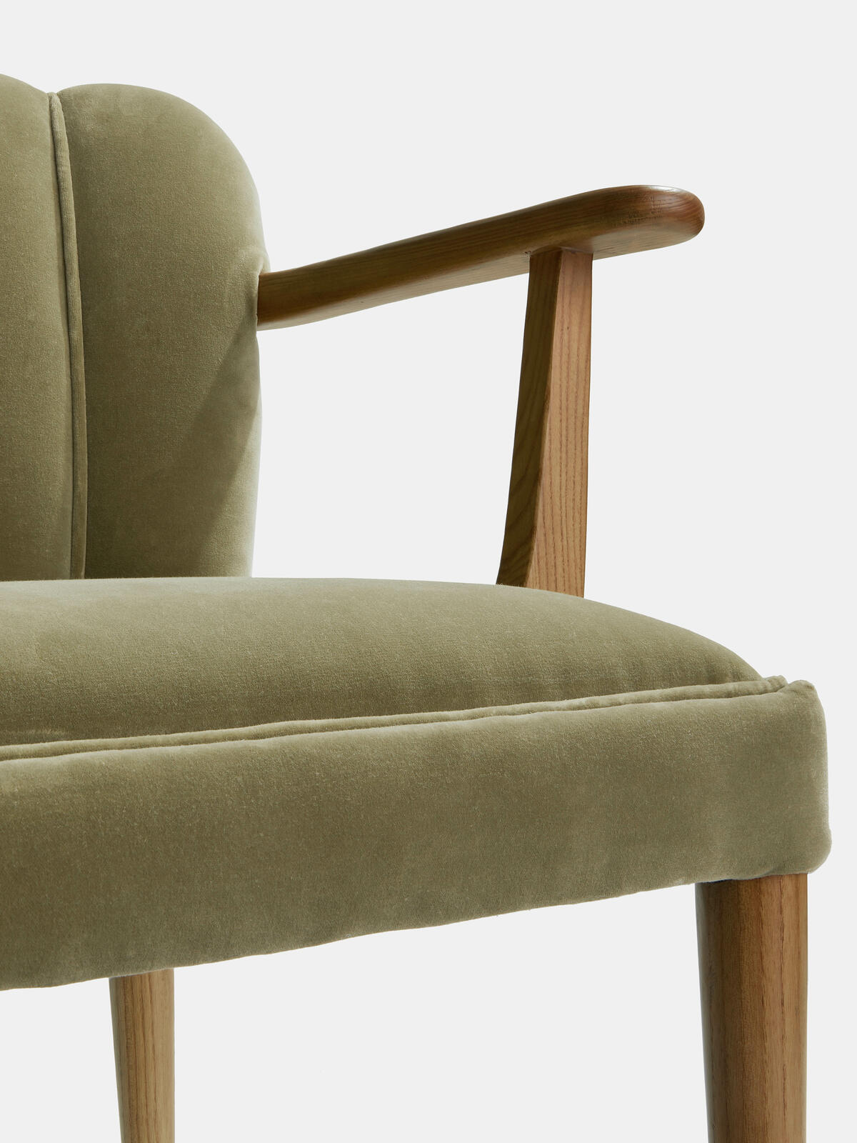 Mae Dining Chair, Velvet, Lichen - Soho Home