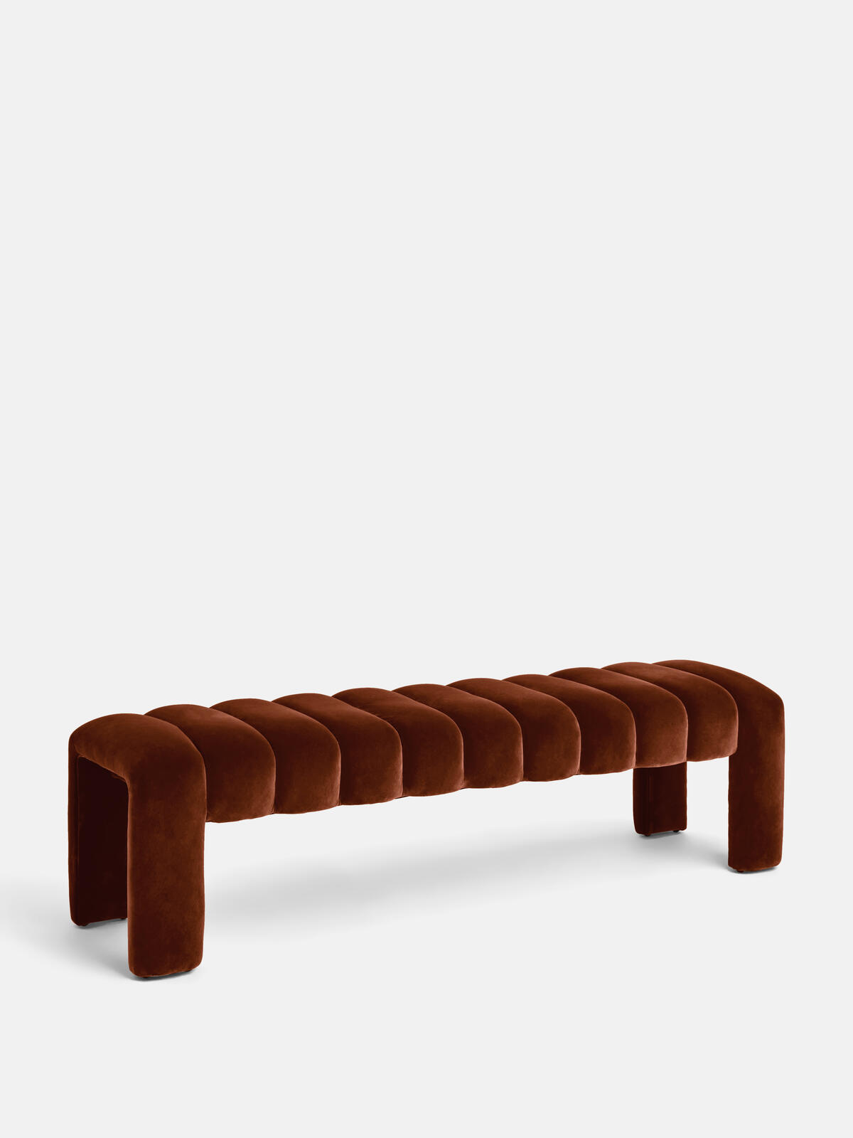 Willis Bench, Velvet, Rust, US - Soho Home