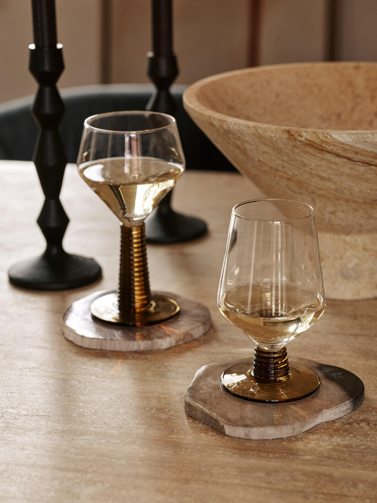 Bennett Wine Glass, Sepia, Set of Four - Soho Home