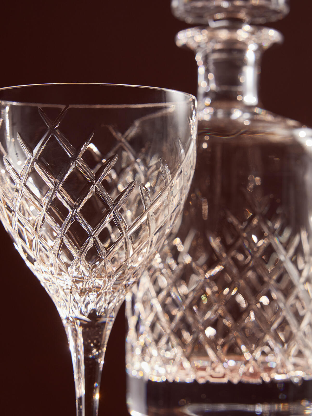 Barwell Cut Crystal Decanter, Large - Soho Home