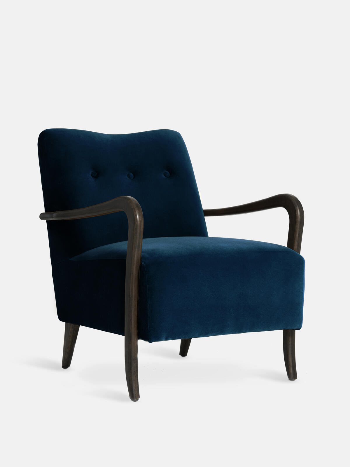 Holland Armchair, Indigo Velvet - Soho Home