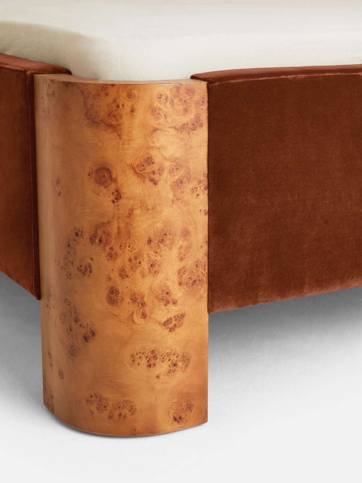 Tremont Bed, Queen, Velvet, Rust, US - Soho Home