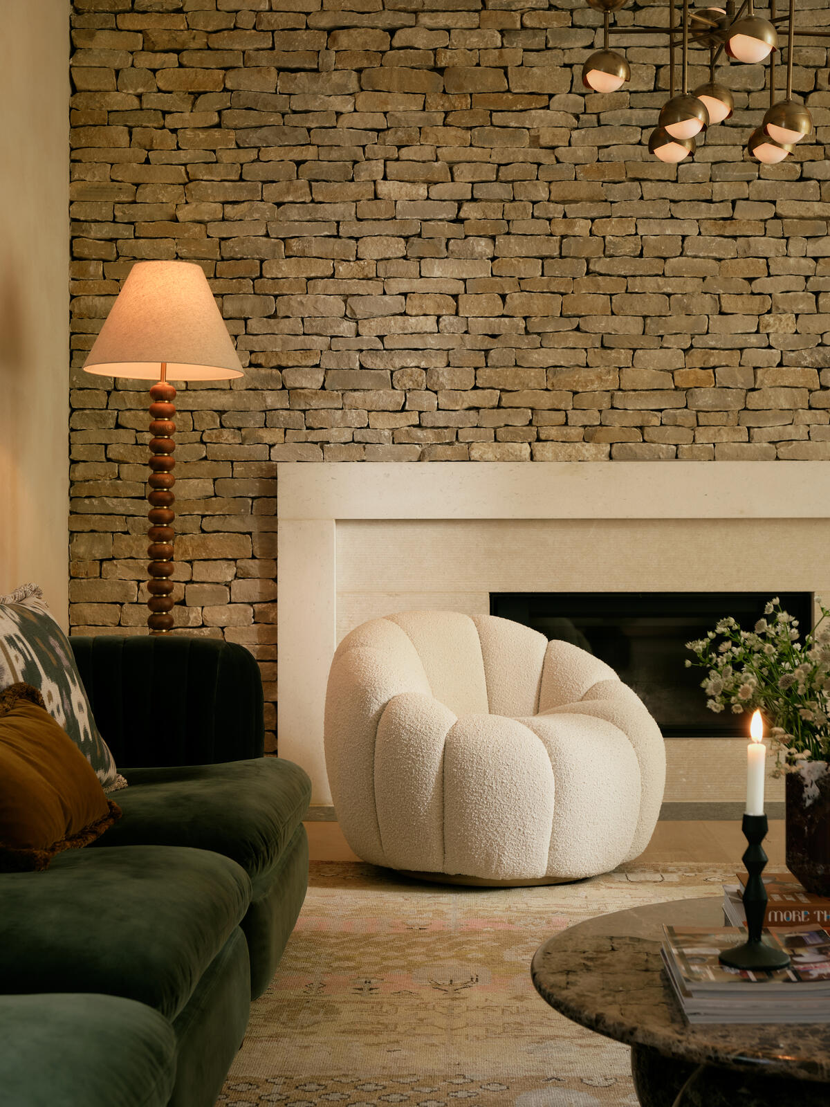 Garret Armchair, Boucle, Natural, US - Soho Home