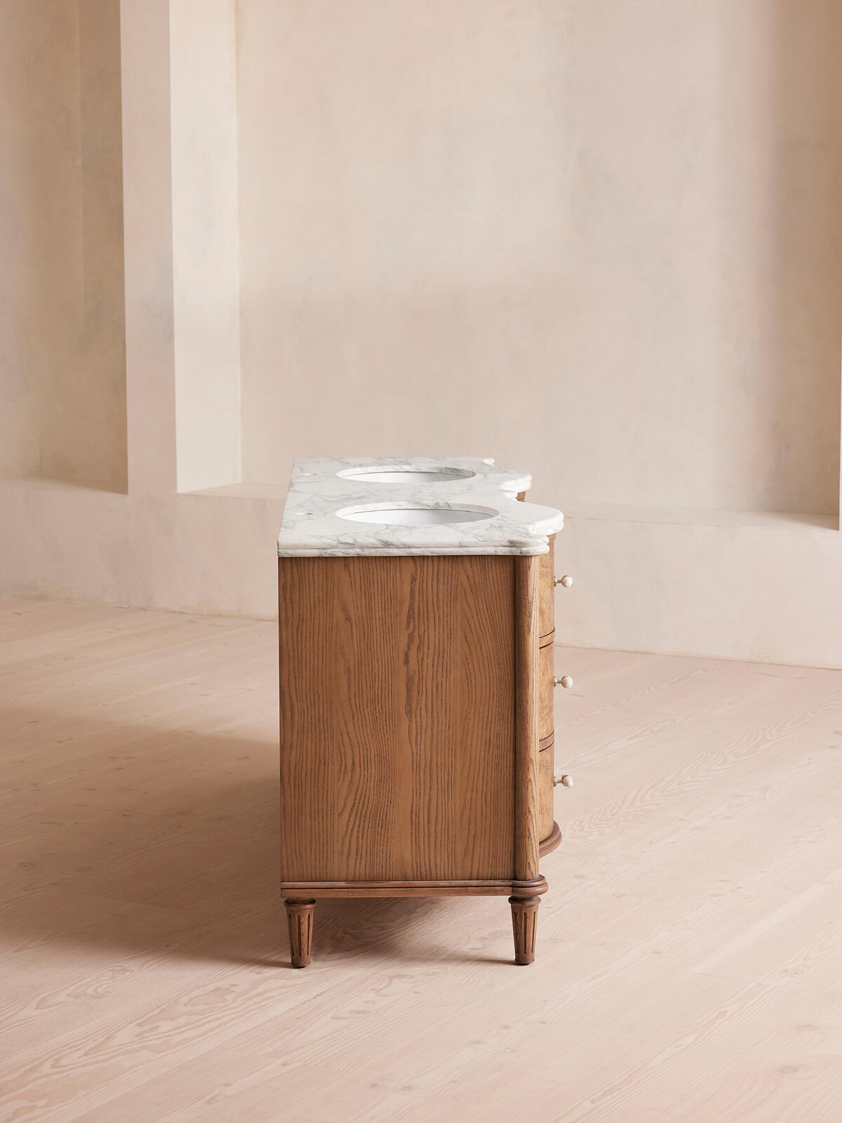 Valerie Double Vanity, Arabescato Marble - Soho Home