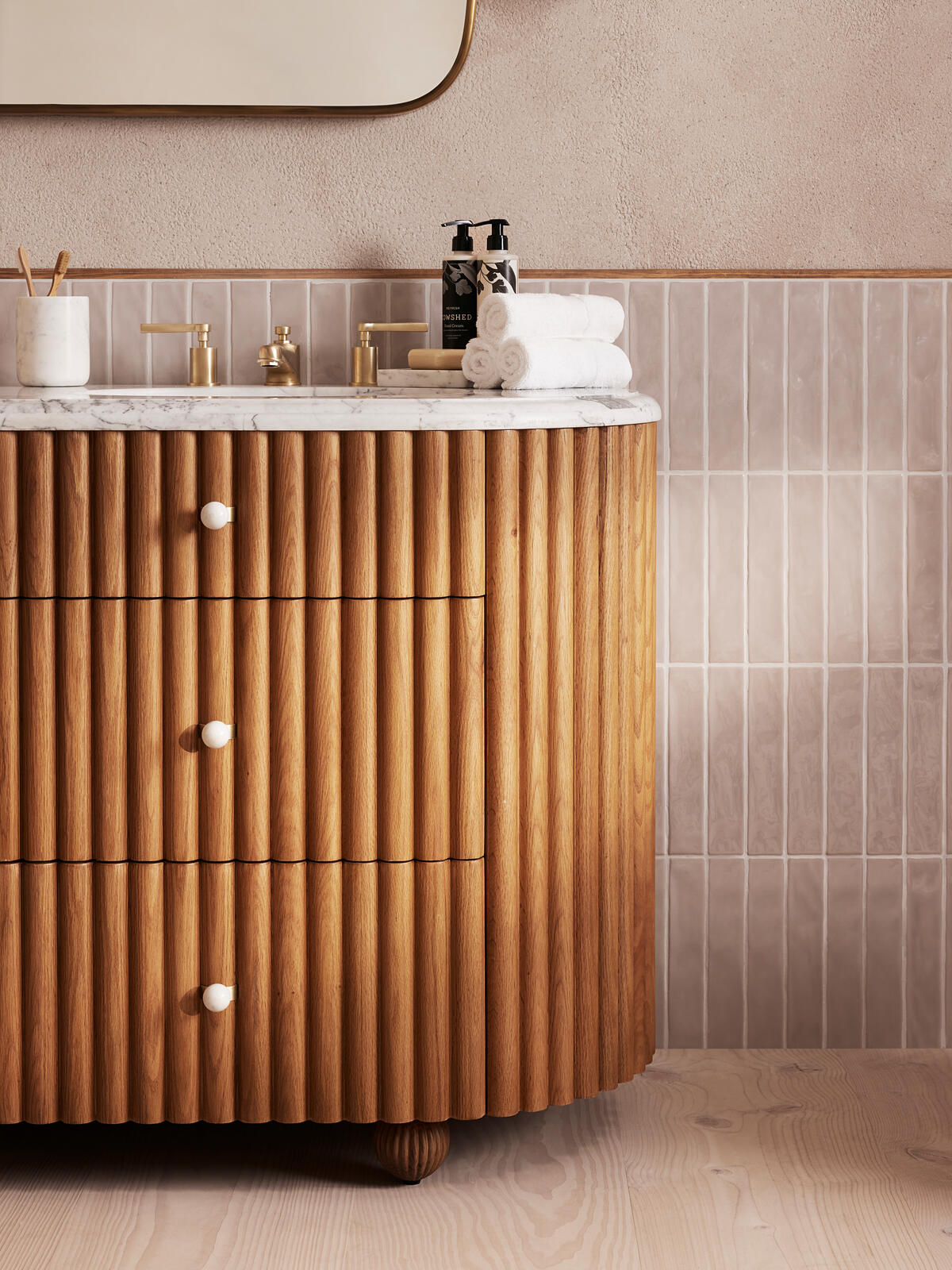 Carlisle Double Vanity, Carrara Marble - Soho Home