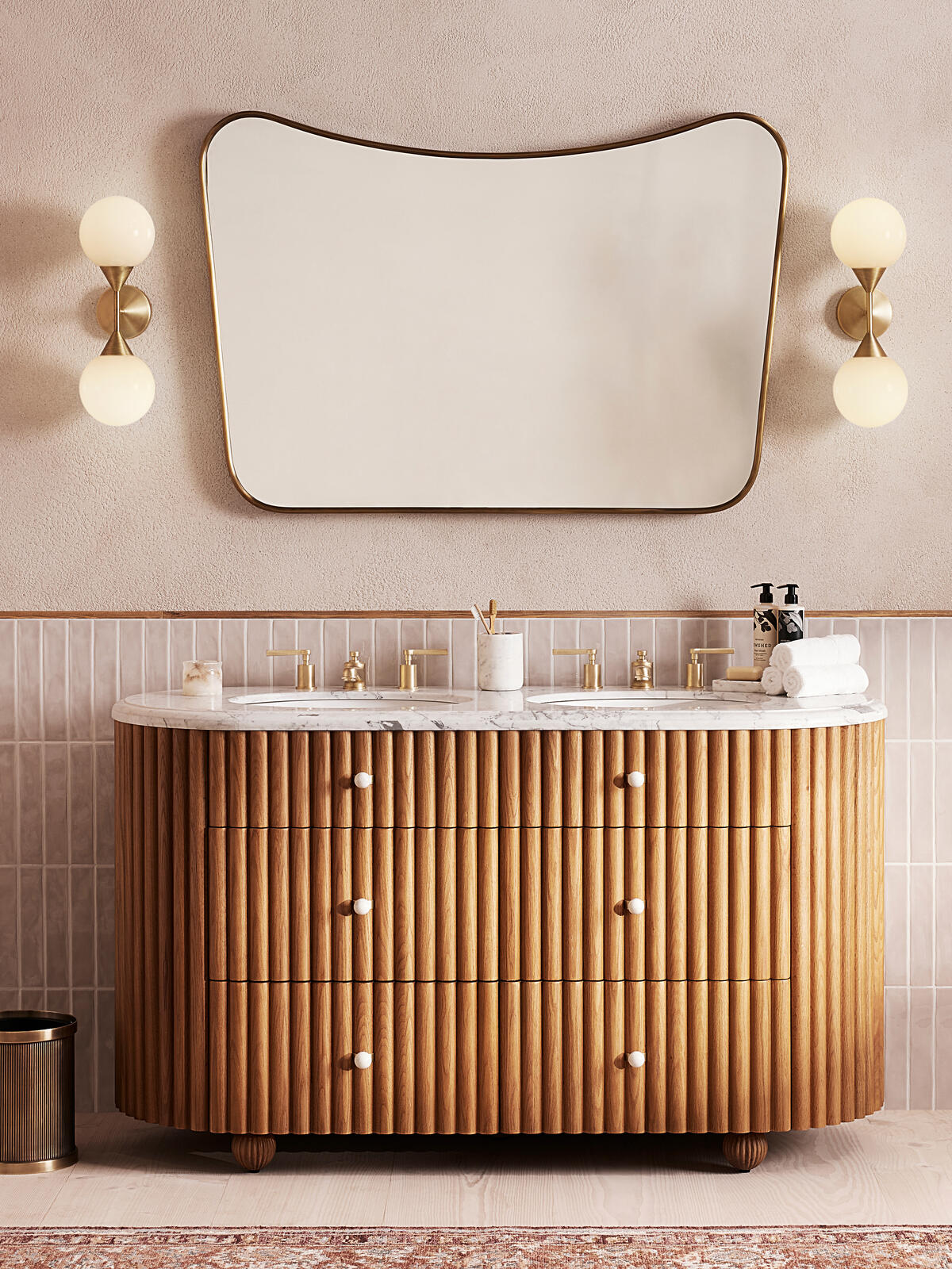 Carlisle Double Vanity, Carrara Marble - Soho Home