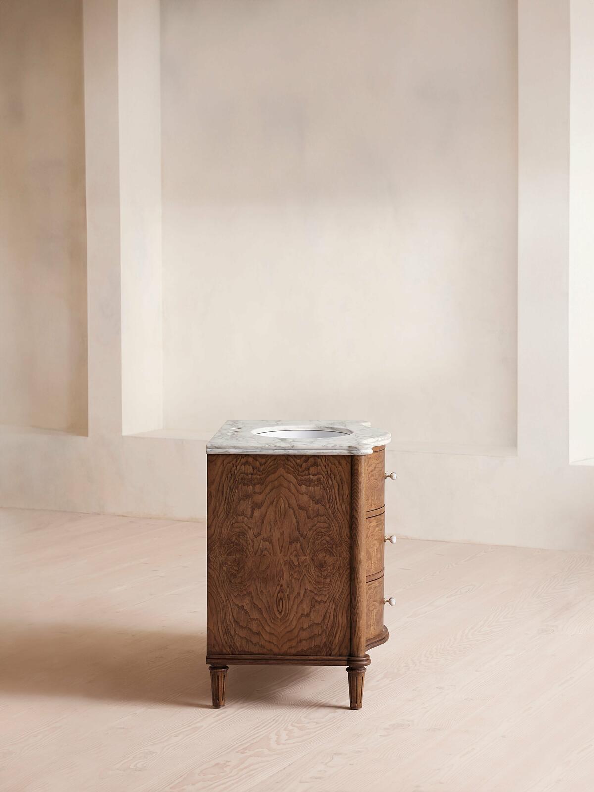 Valerie Single Vanity, Arabescato Marble - Soho Home