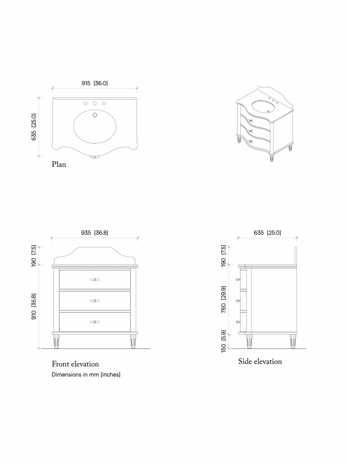 Valerie Single Vanity, Arabescato Marble - Soho Home