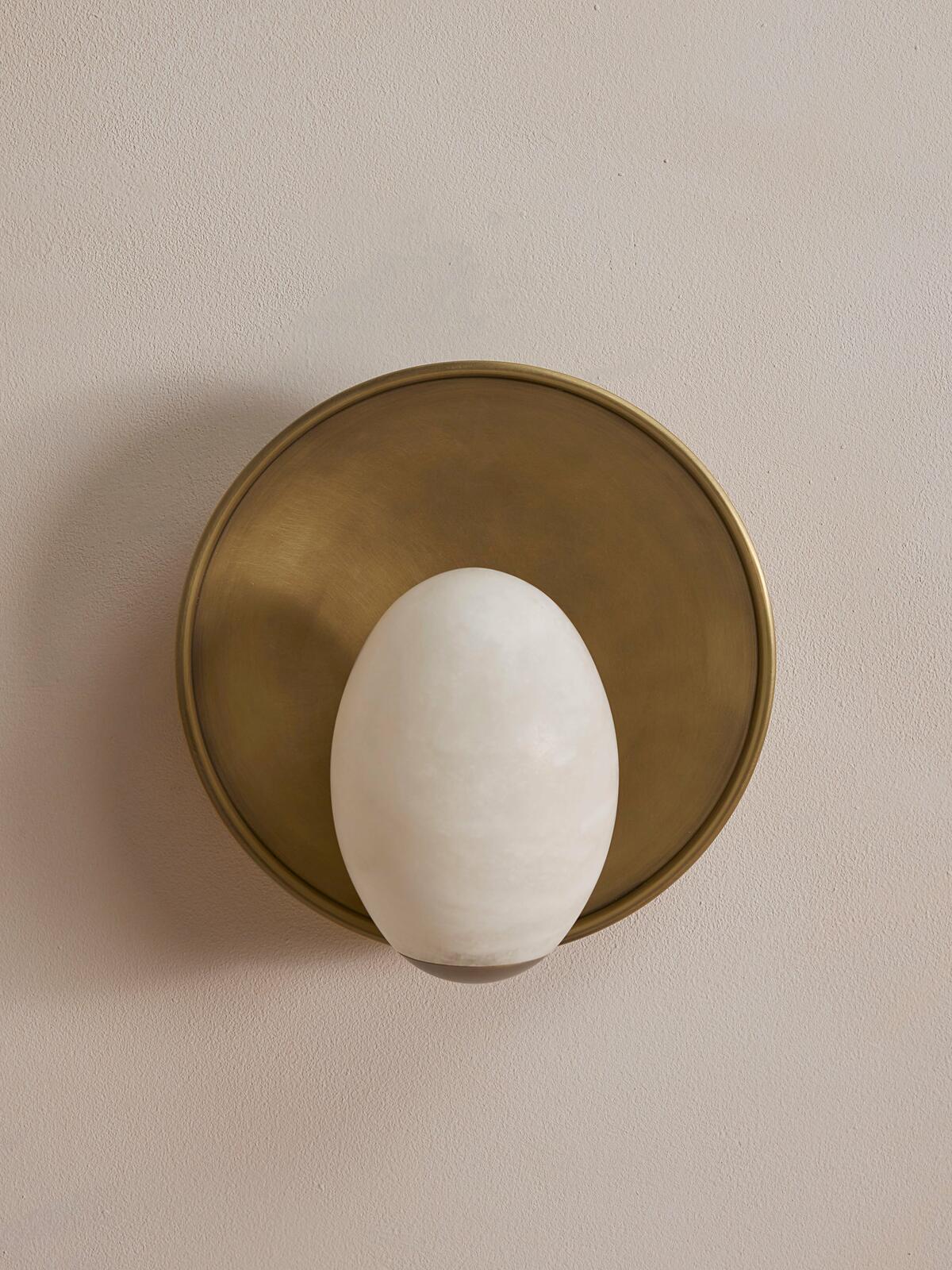 Avena Wall Light, Alabaster Globe - Soho Home
