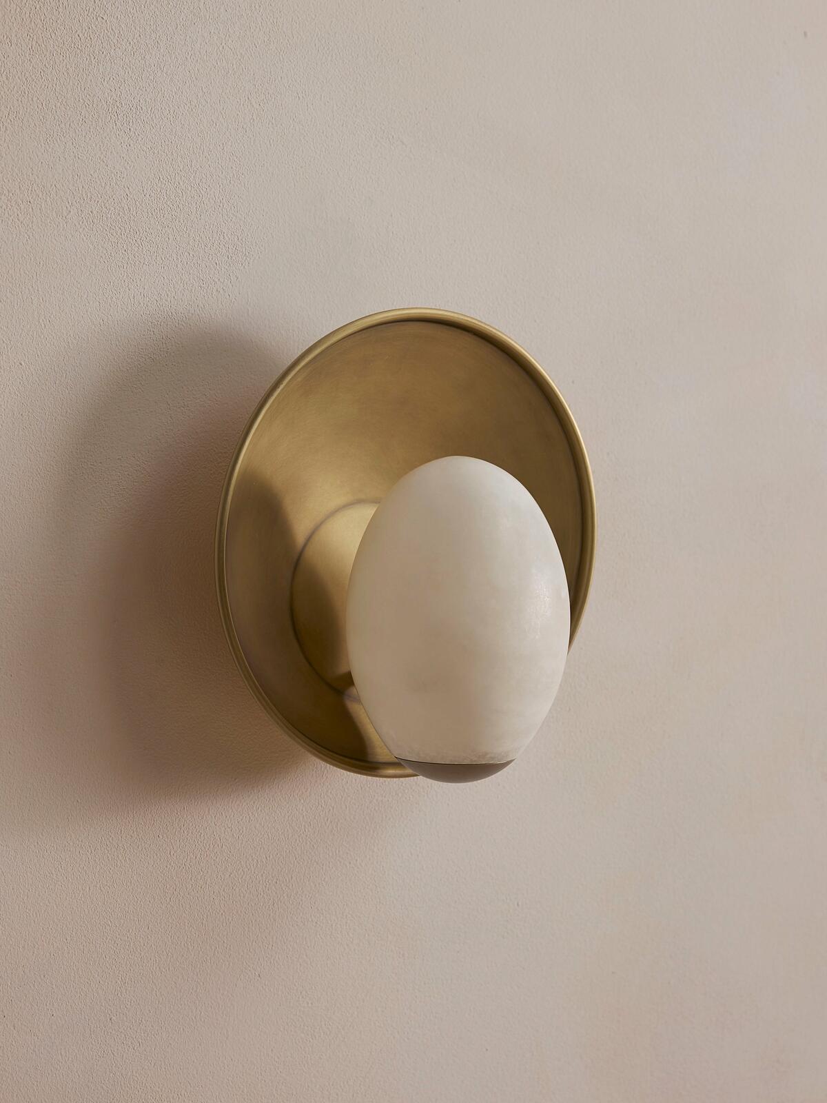 Avena Wall Light, Alabaster Globe - Soho Home