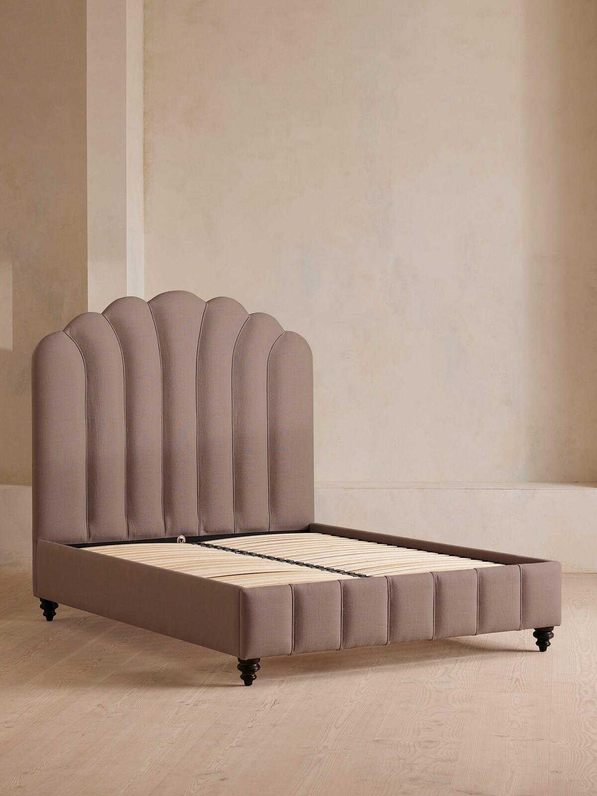 Manette Bed, Super King, Linen, Mushroom - Soho Home