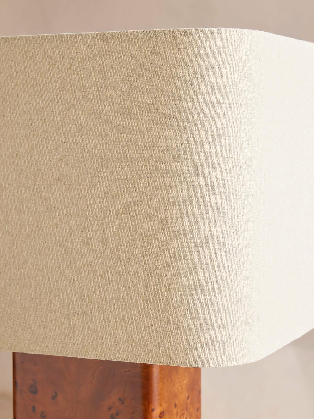 Remi Rectangle Table Lamp, Mappa Burl - Soho Home