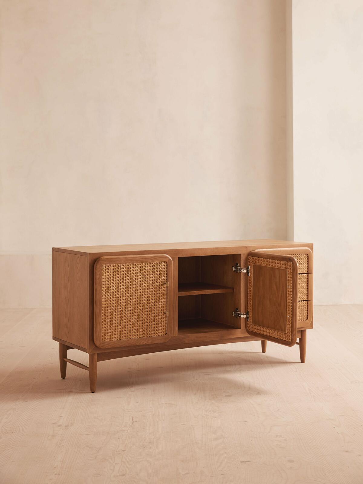 Oscar Cane & Oak Sideboard - Soho Home