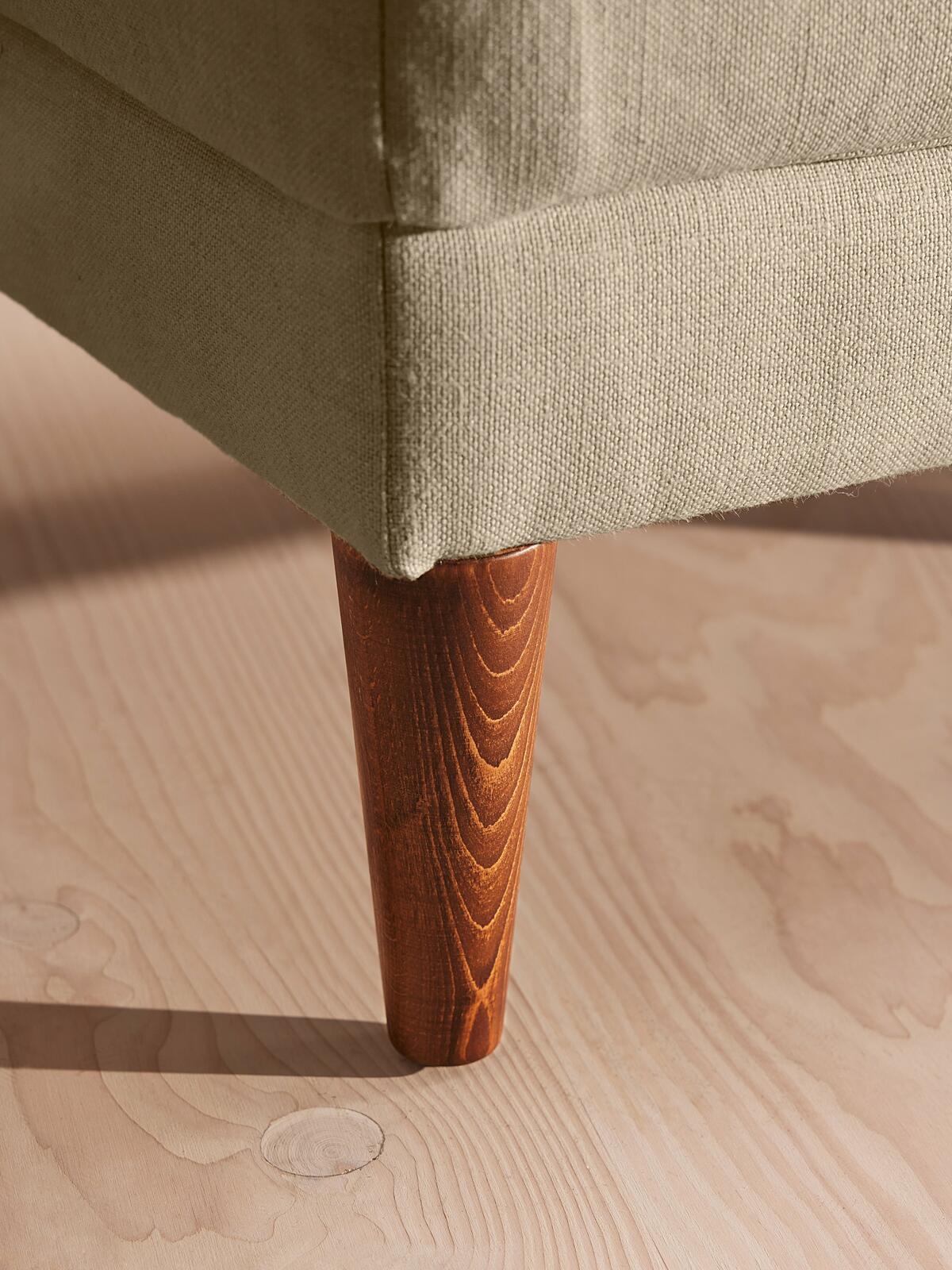 Reya Ottoman, Linen, Sage - Soho Home