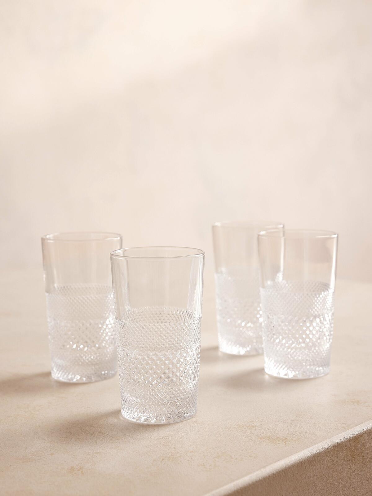 Huxley Cut Crystal Highball Glass, Set of Four - Soho Home