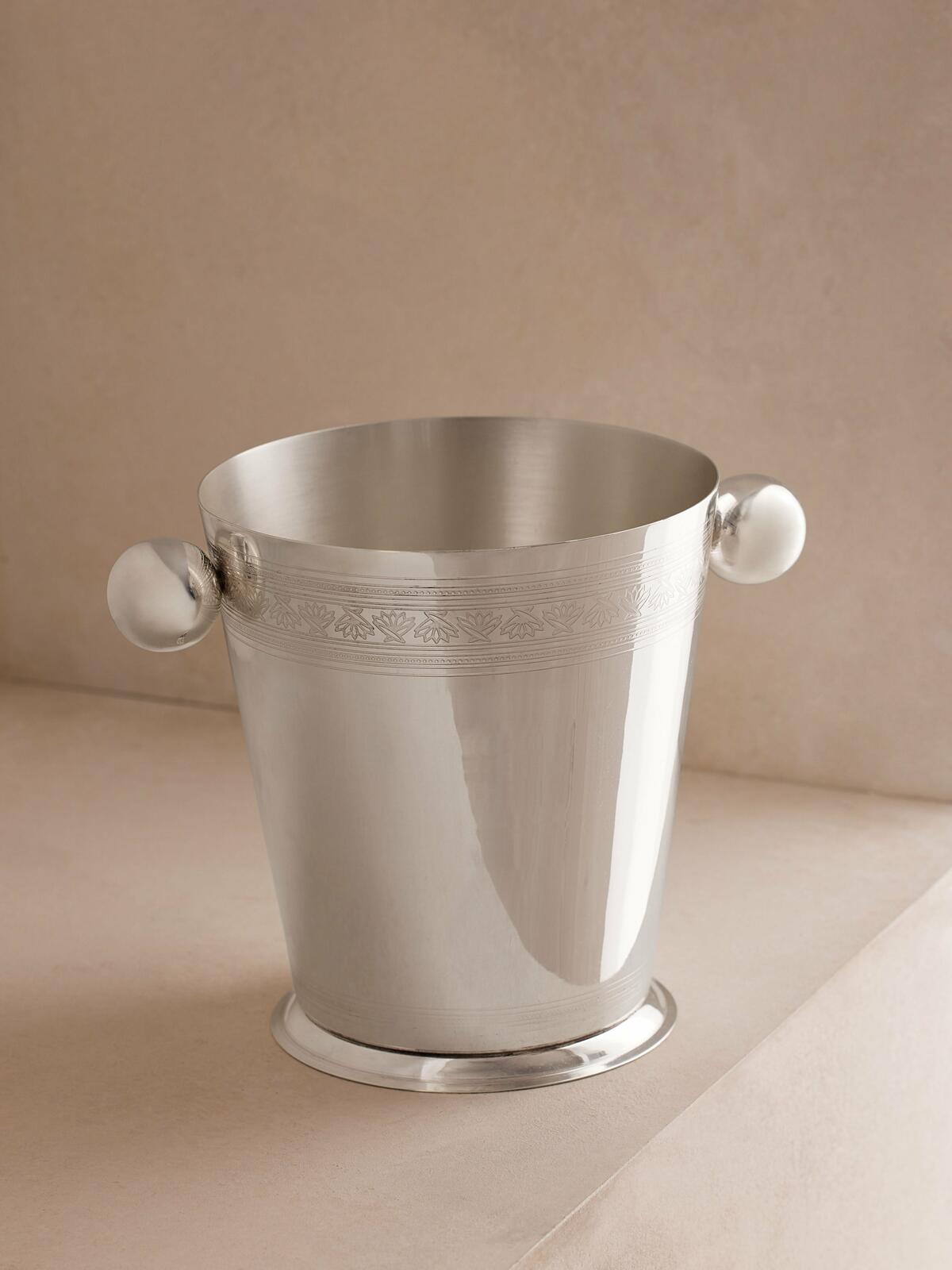 Rochester Engraved Silver Ice Bucket - Soho Home