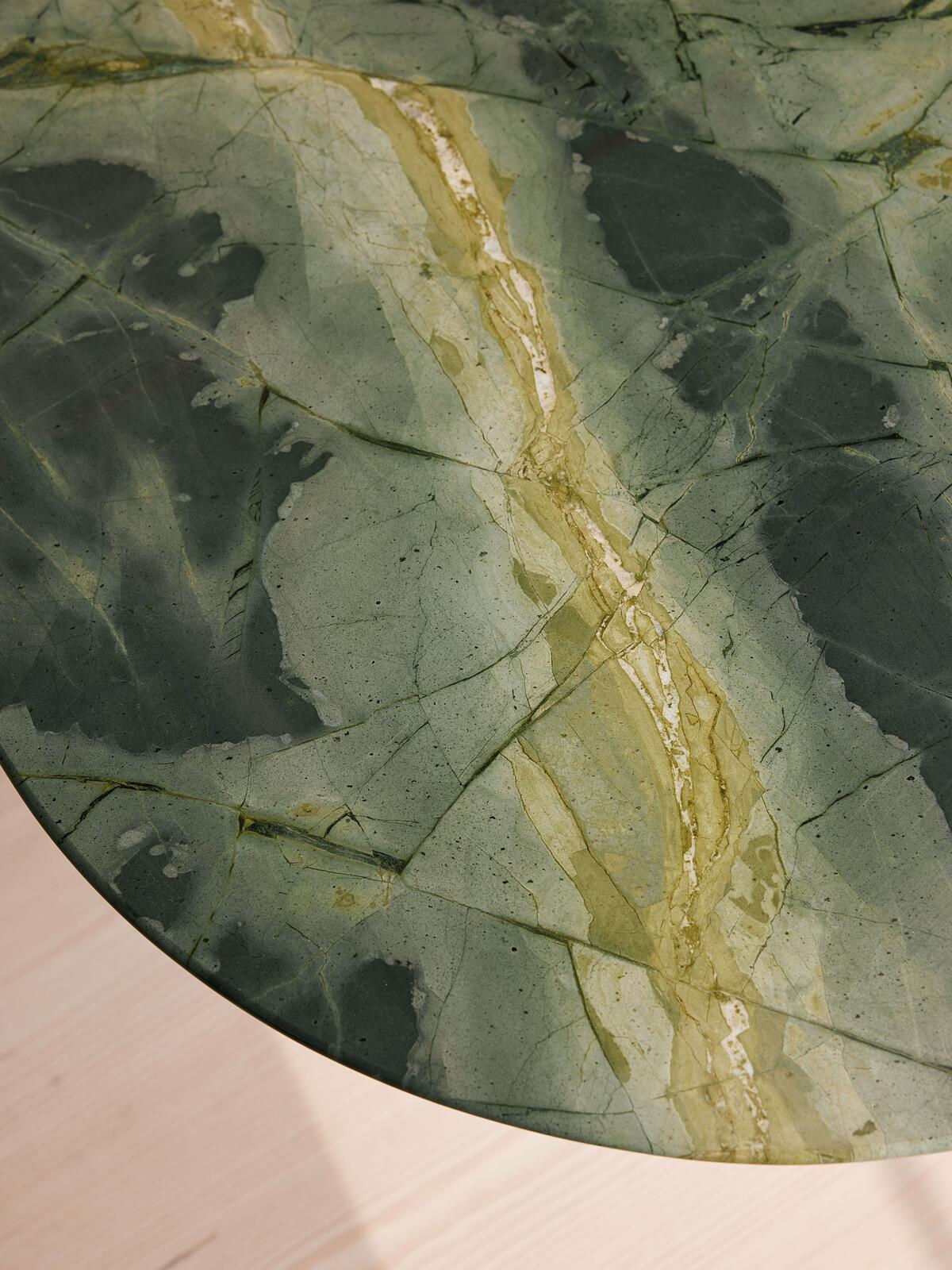 Murcell Oval Dining Table, Brazilian Green Marble - Soho Home