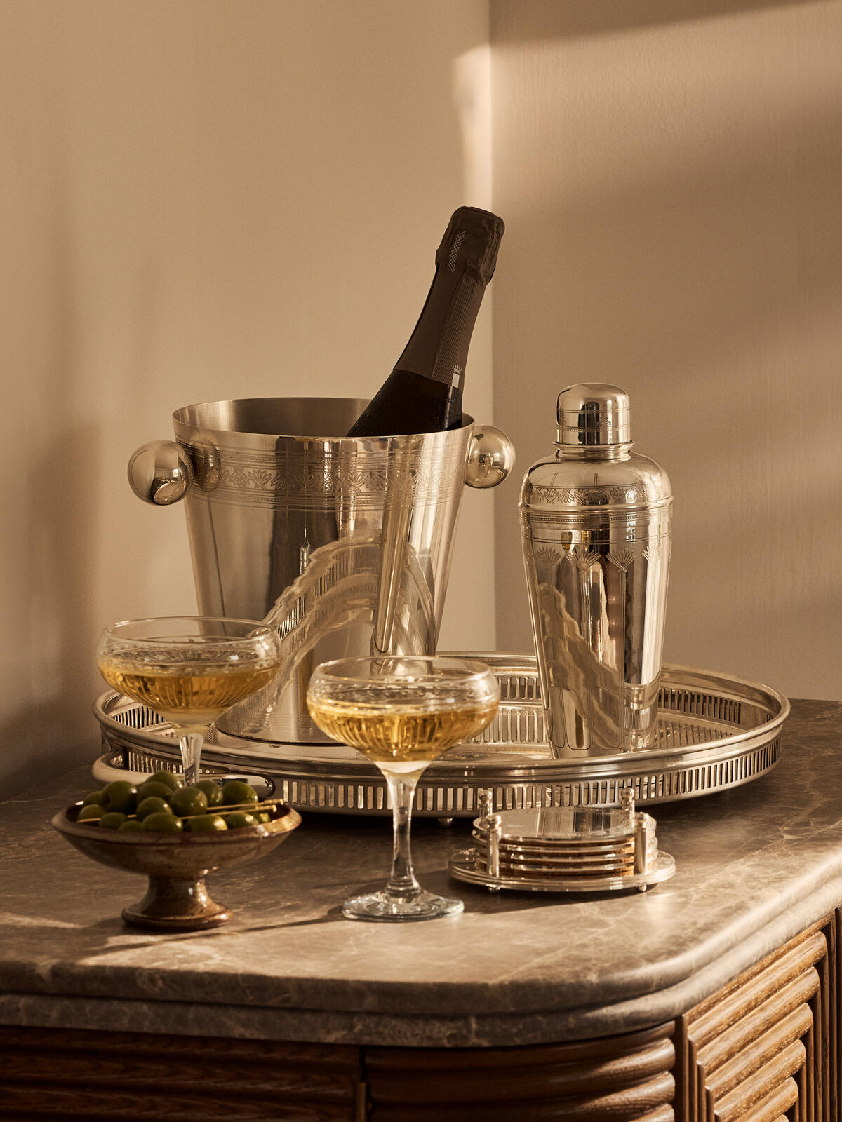 Rochester Engraved Silver Tray - Soho Home