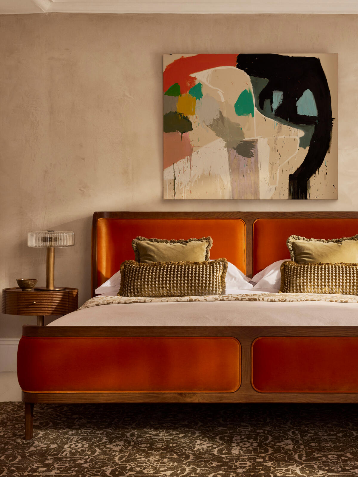 Belsa Bed, King, Tangerine, US - Soho Home