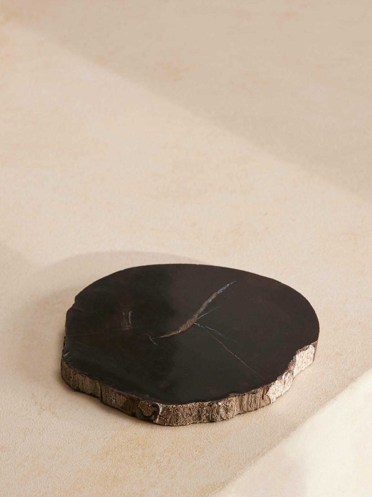 Balfern Petrified Wood Coasters, Black, Set of Four - Soho Home