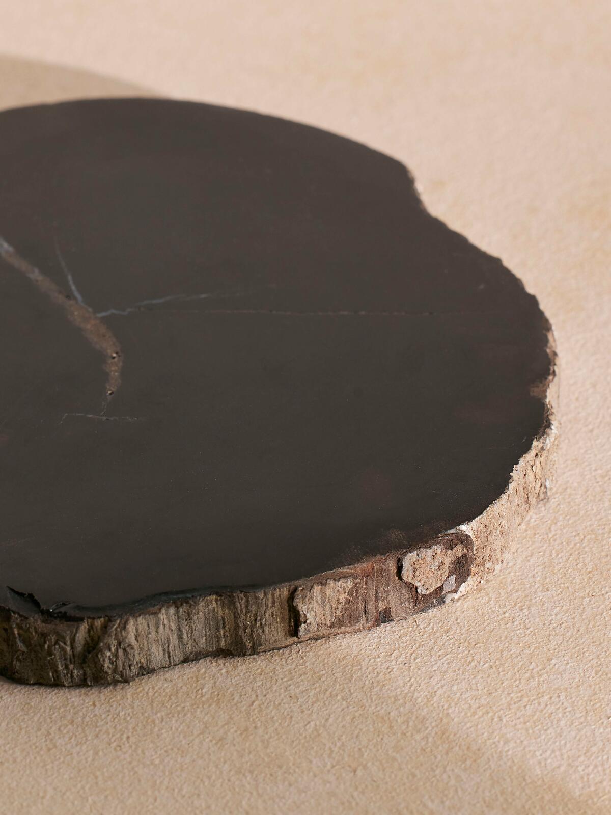 Balfern Petrified Wood Coasters, Black, Set of Four - Soho Home