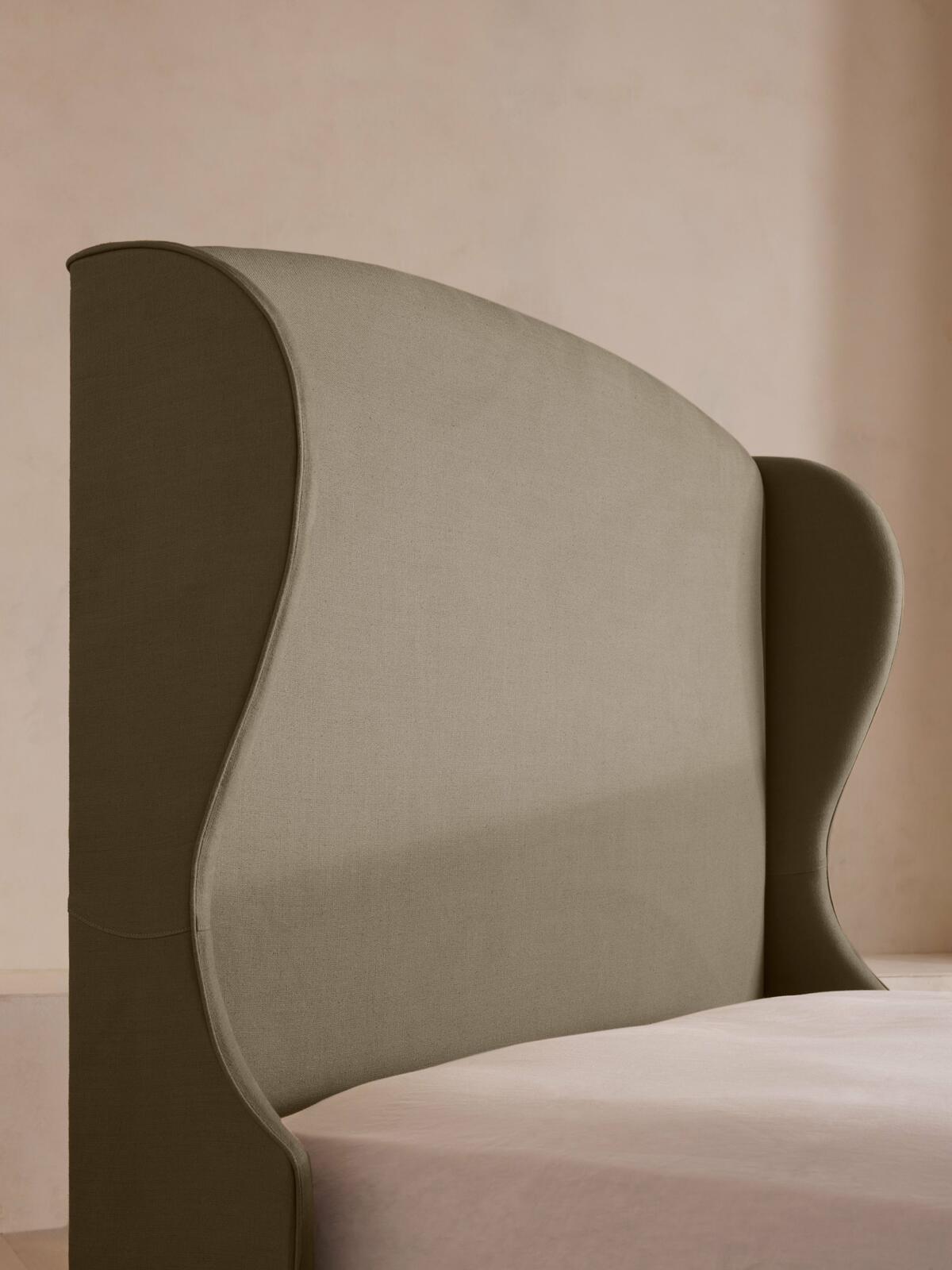 Rivas Bed, Double, Linen, Sage - Soho Home
