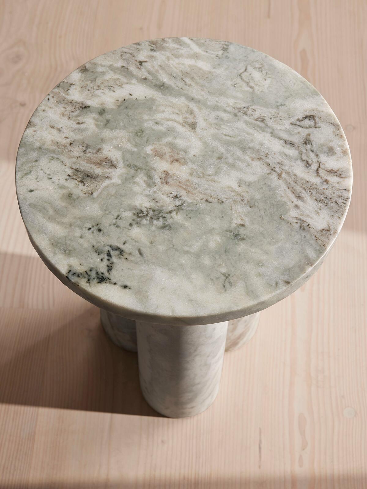 Tisbury Side Table, Terra Bianca Marble - Soho Home