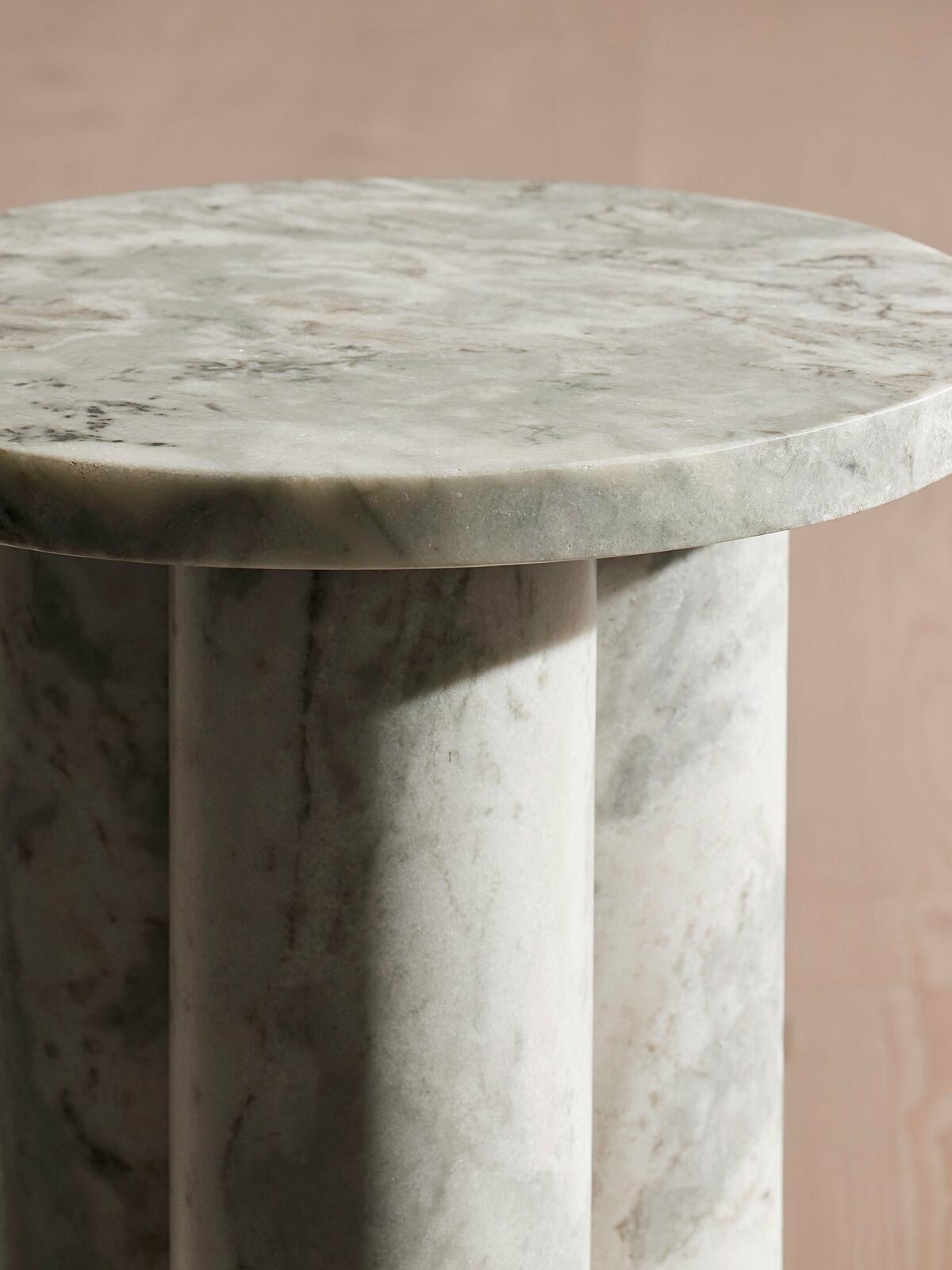 Tisbury Side Table, Terra Bianca Marble - Soho Home