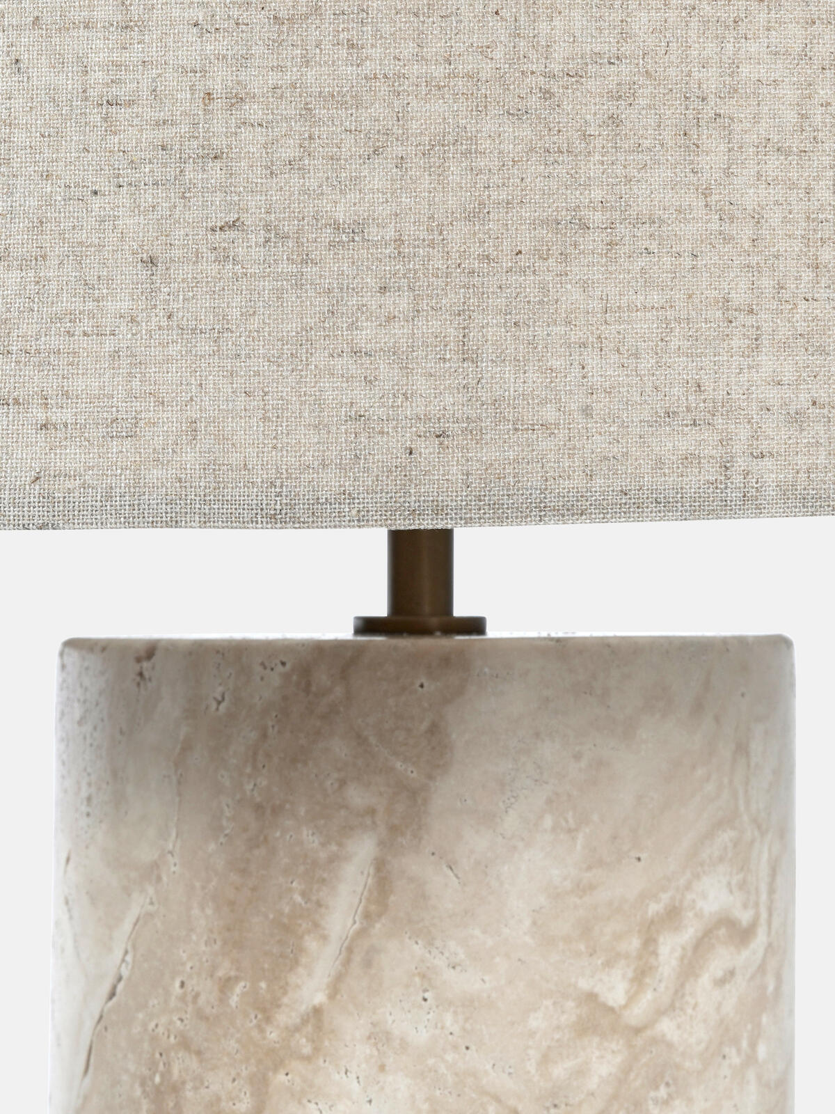 Remi Stone Table Lamp, Cream - Soho Home