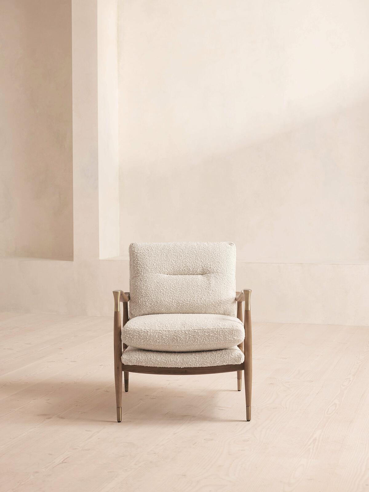 Theodore Armchair, Boucle, Natural, US - Soho Home