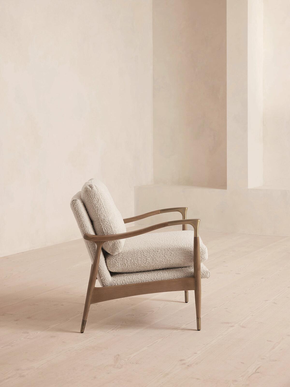 Theodore Armchair, Boucle, Natural, US - Soho Home