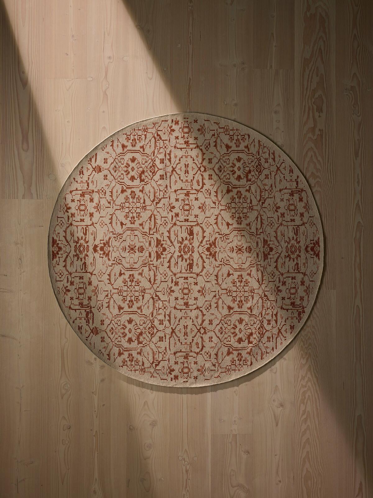 Silvanus Rug, Rust, Round, 200 x 200cm - Soho Home