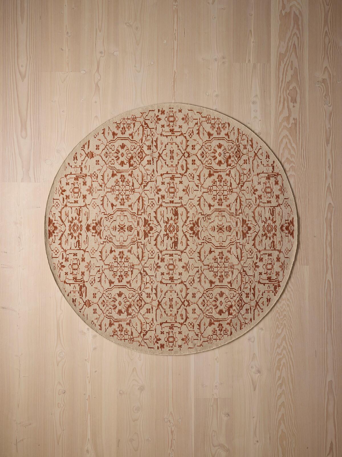 Silvanus Rug, Rust, Round, 200 x 200cm - Soho Home