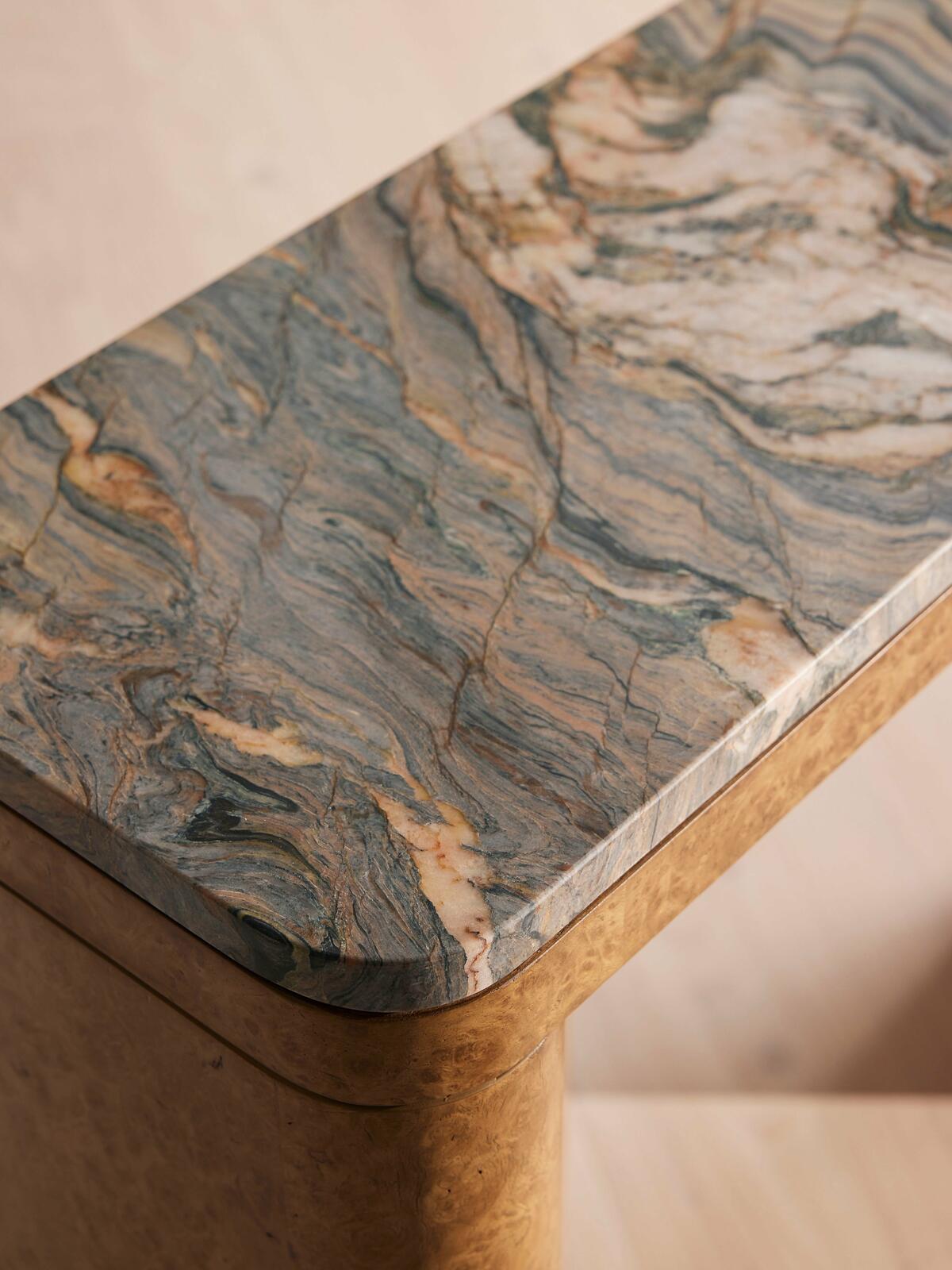 Tiber Console Table, Brazilian Quartzite - Soho Home