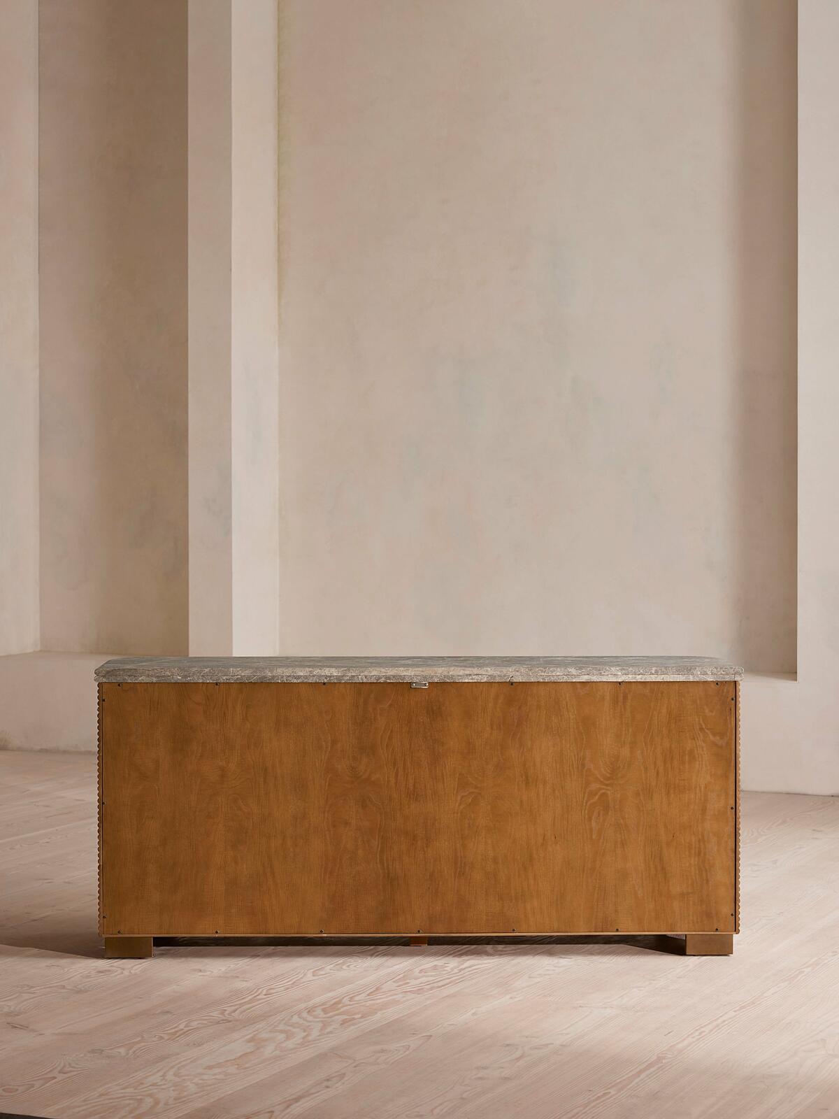 Kingsley Sideboard, Grey Emperador Marble - Soho Home