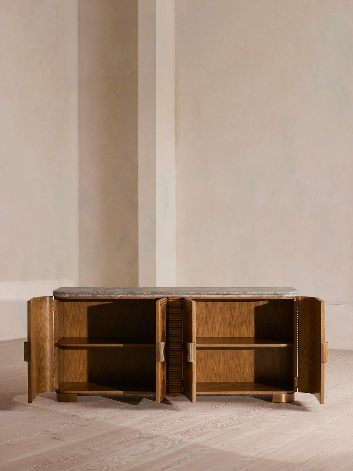 Kingsley Sideboard, Grey Emperador Marble - Soho Home