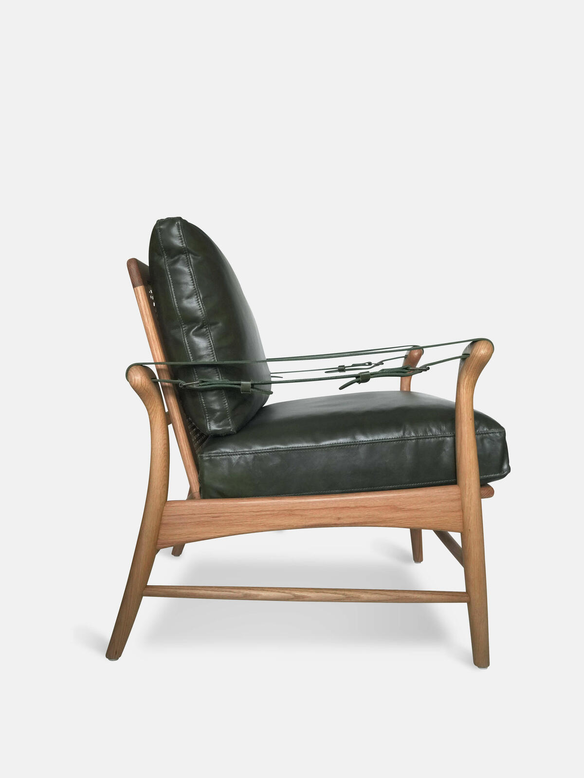 Campden Arm Chair in Avocado Leather | Arm Chairs | Soho Home