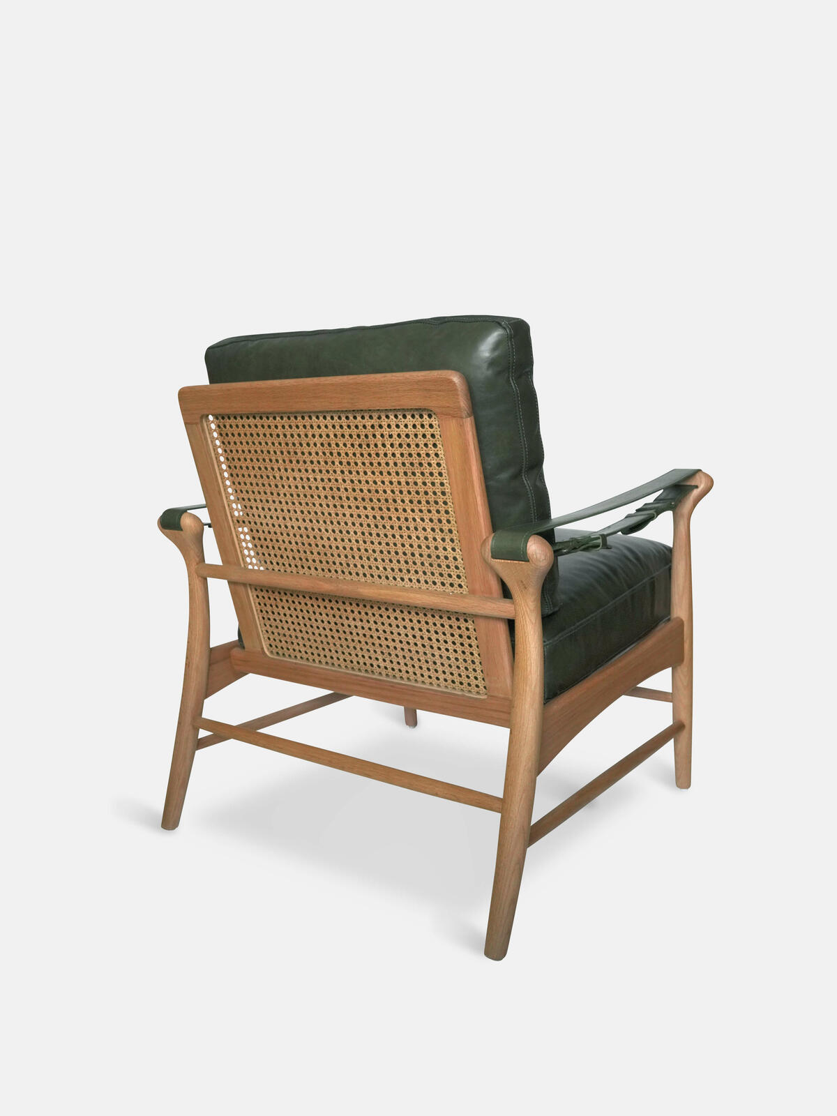 Campden Arm Chair in Avocado Leather | Arm Chairs | Soho Home
