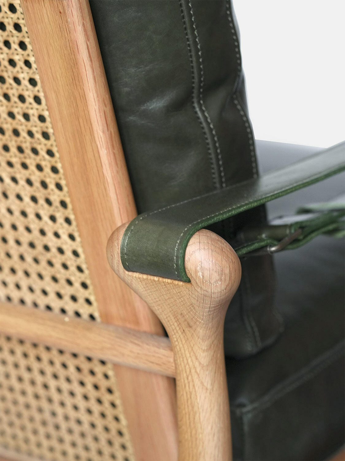 Campden Arm Chair in Avocado Leather | Arm Chairs | Soho Home