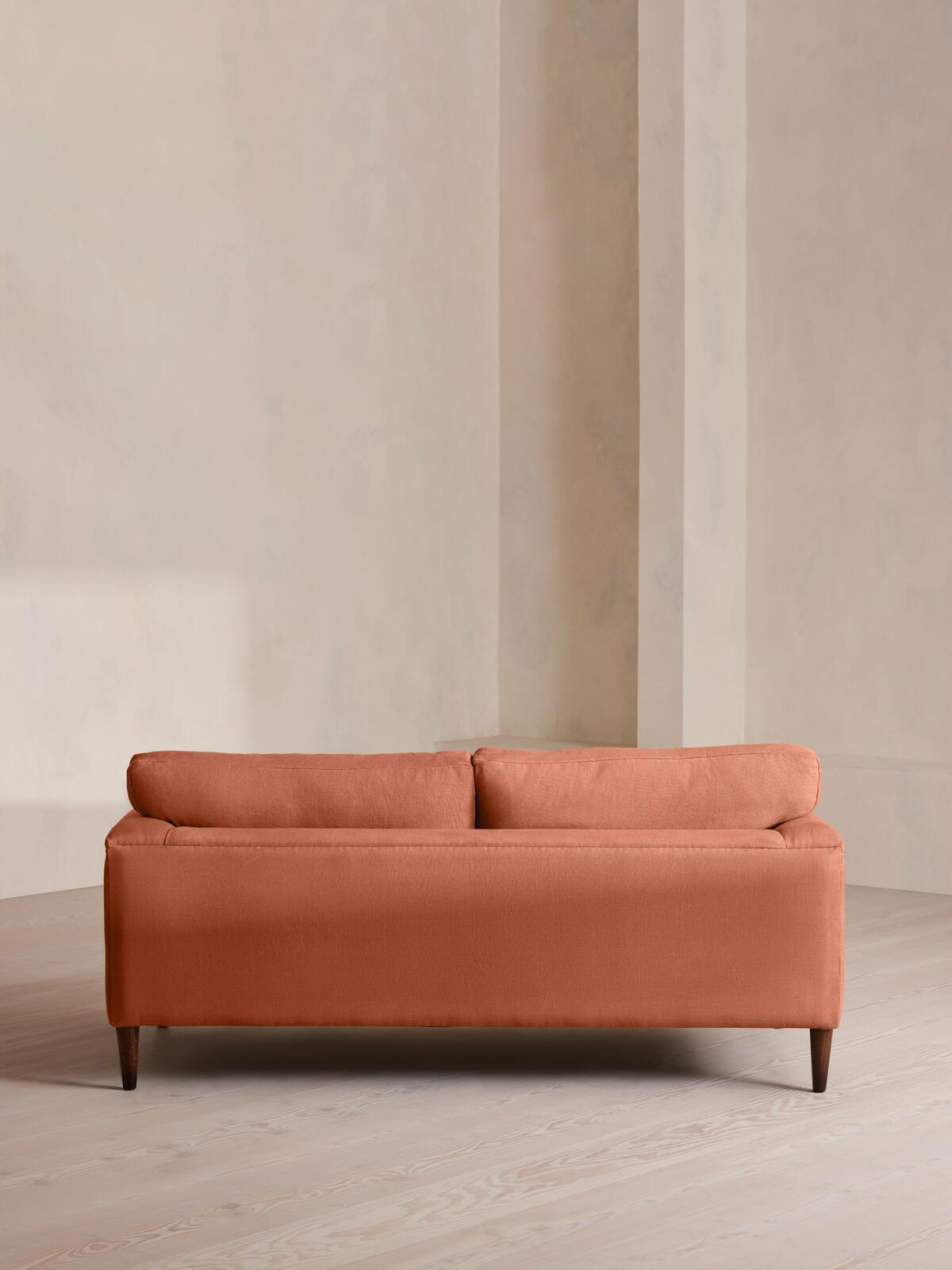 Reya Two Seater Sofa, Linen, Antique Rose, US - Soho Home