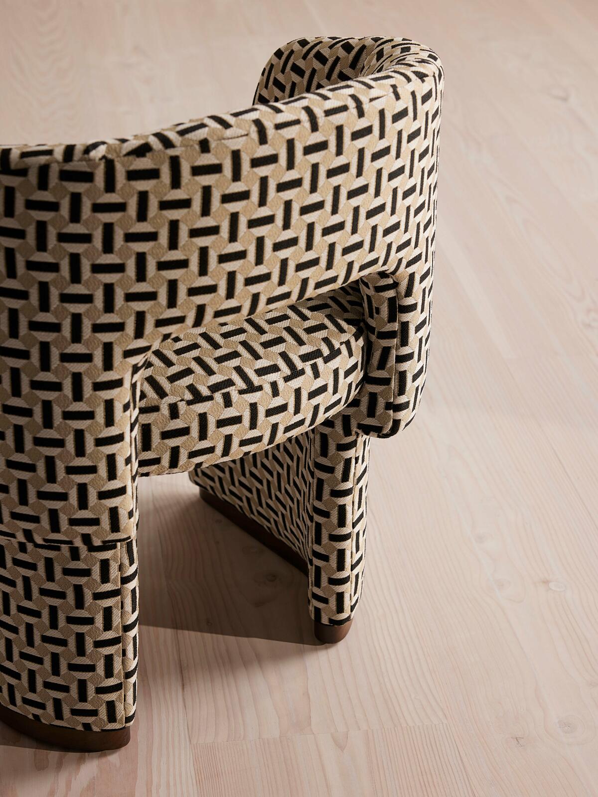 Morrell Outdoor Dining Chair, Geometric, Monochrome - Soho Home