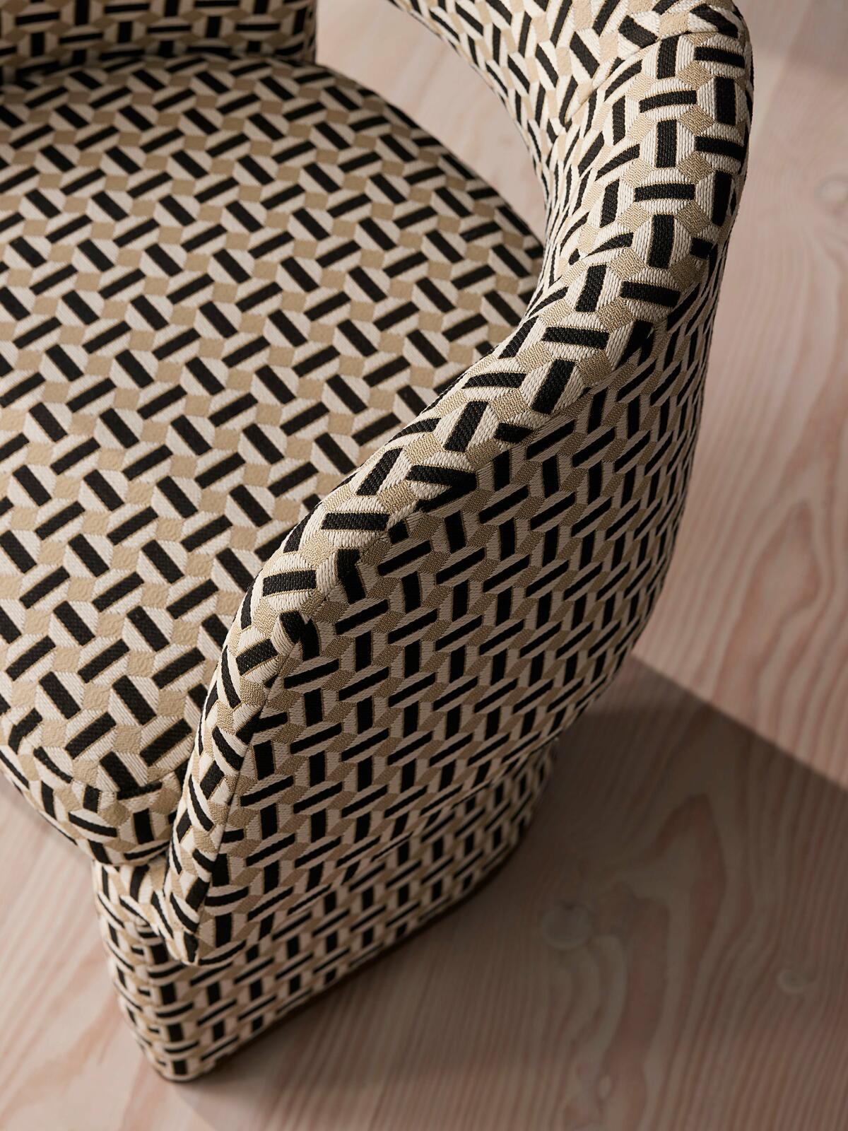 Morrell Outdoor Dining Chair, Geometric, Monochrome, UK - Soho Home