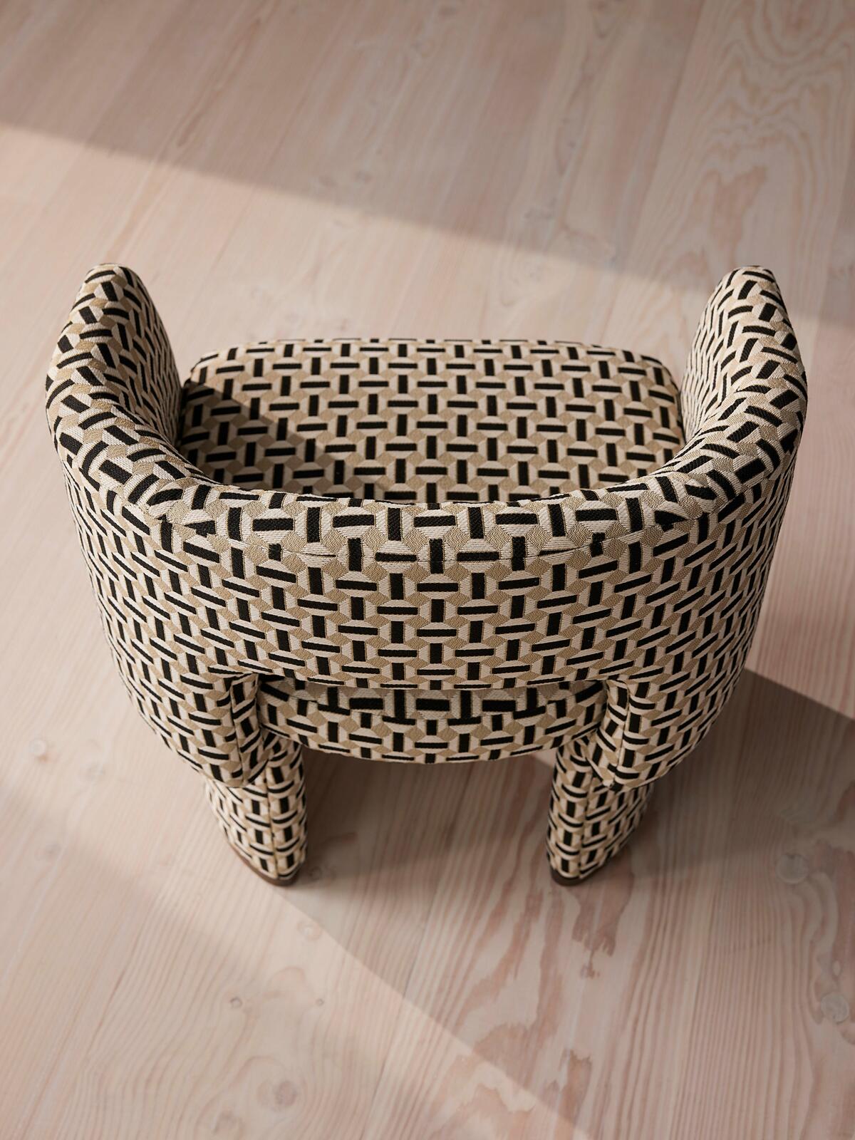 Morrell Outdoor Dining Chair, Geometric, Monochrome - Soho Home