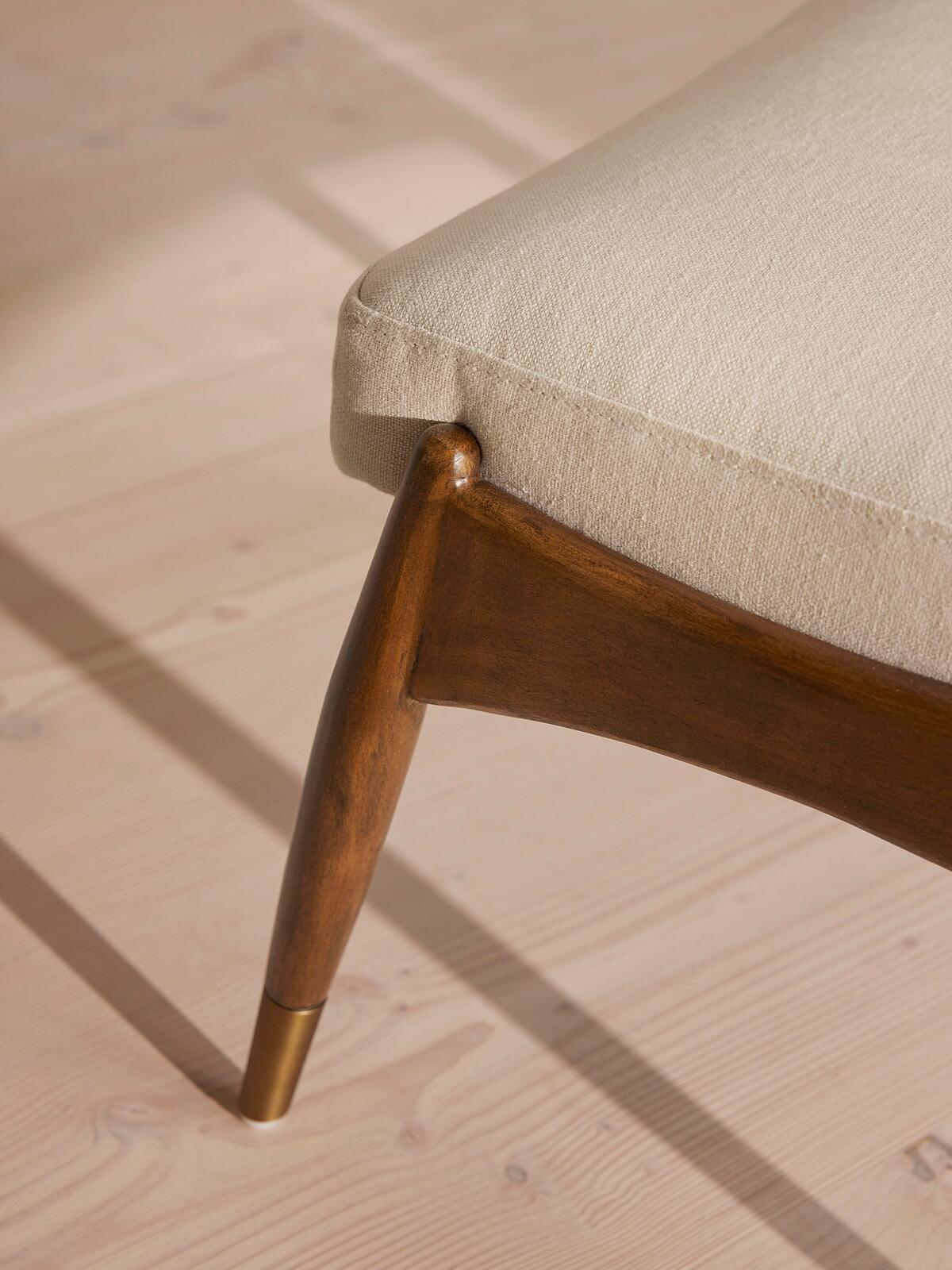 Theodore Footstool, Linen, Bisque, US - Soho Home