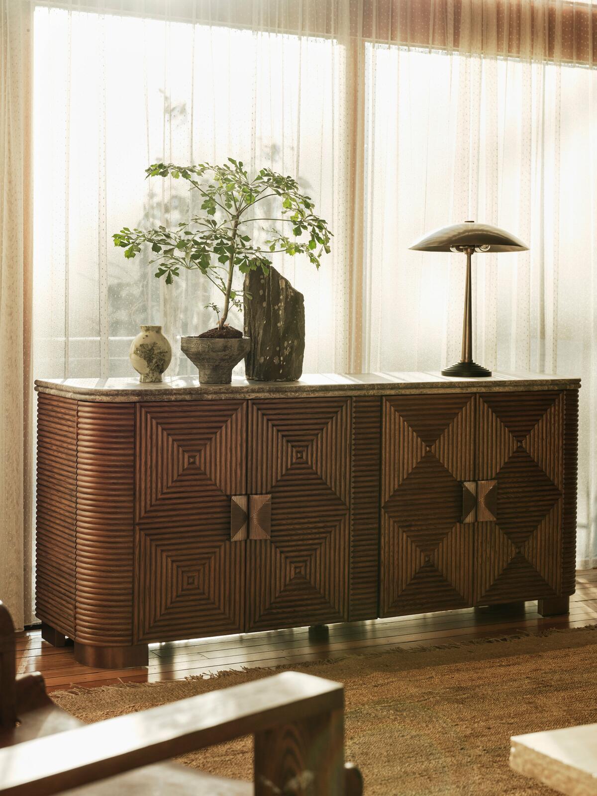 Kingsley Sideboard, Grey Emperador Marble - Soho Home